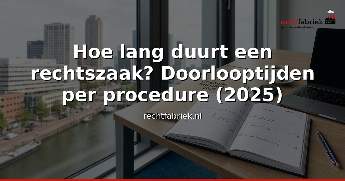 Hoe lang duurt een rechtszaak? Doorlooptijden per procedure (2025 ...
