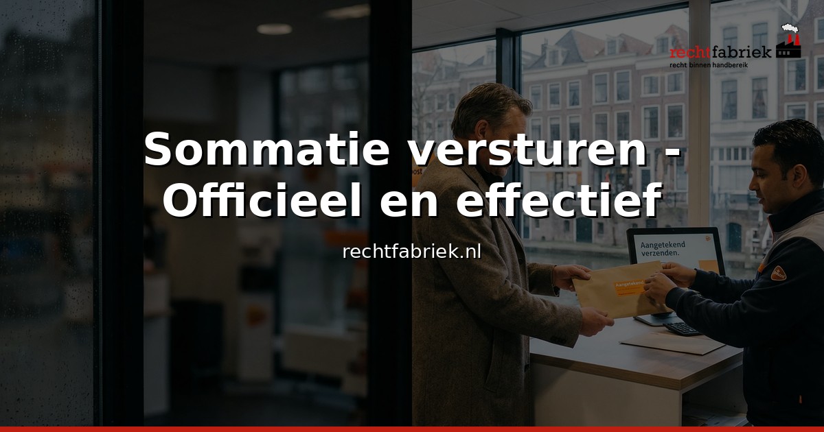 Sommatie versturen - Officieel en effectief | Rechtfabriek